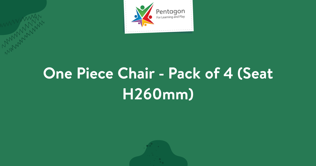 One Piece Chair - Pack of 4 (Seat H260mm) | Pentagon Play
