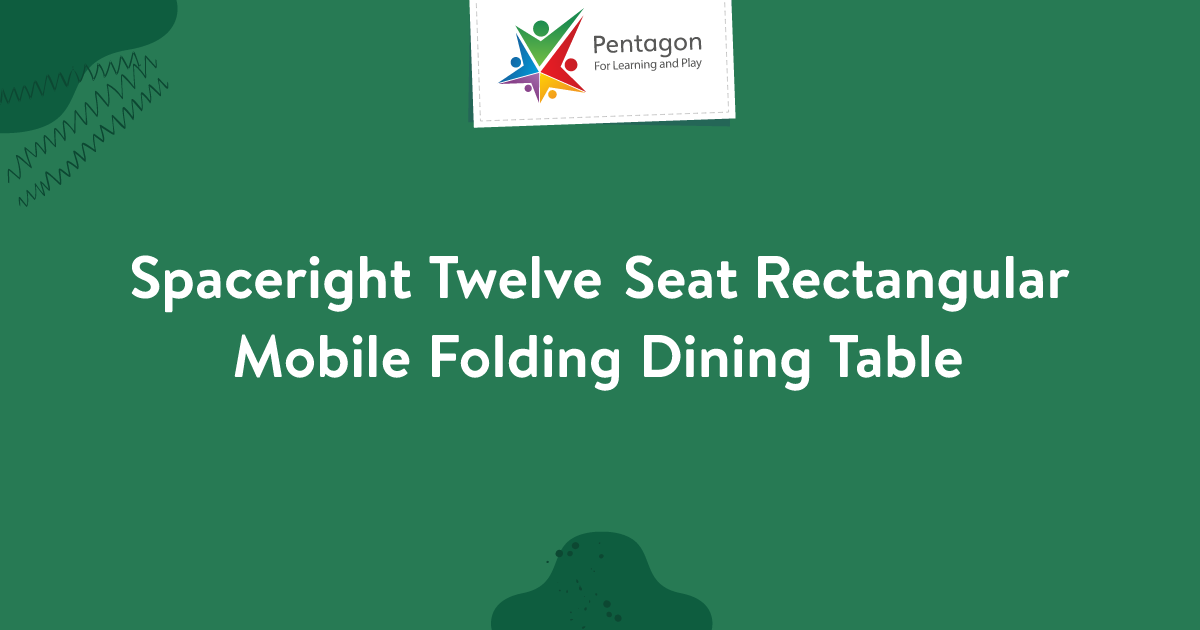 Spaceright Twelve Seat Rectangular Mobile Folding Dining Table ...