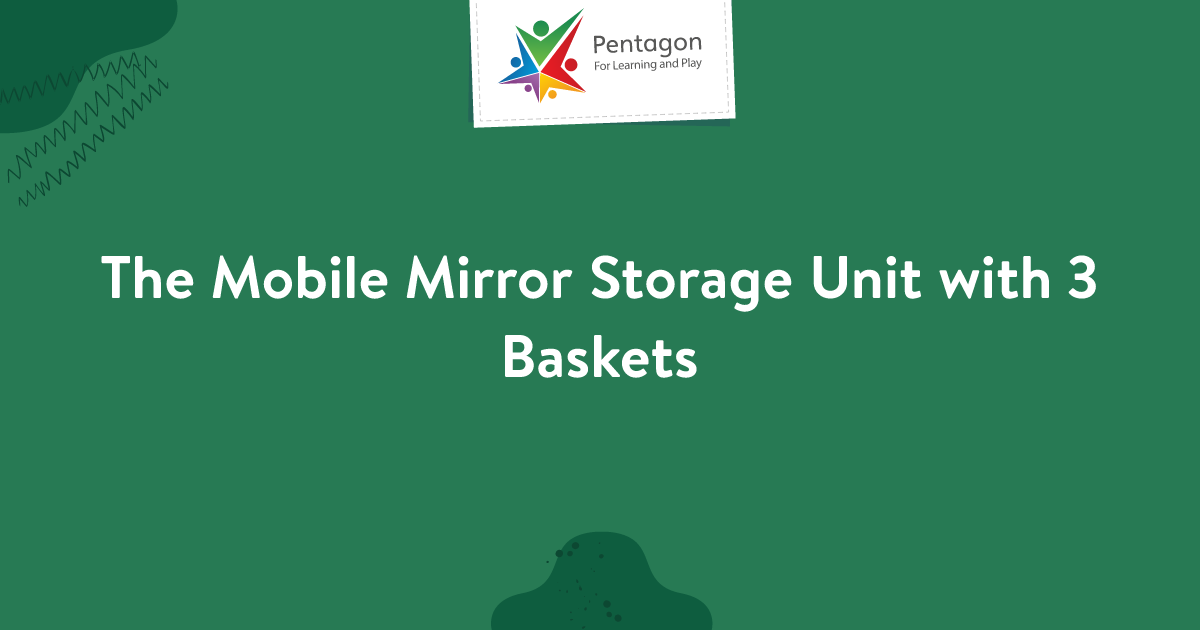 The Mobile Mirror Storage Unit with 3 Baskets | Pentagon Play